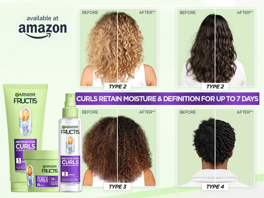 The Method for Curls Curly Hair Care Routine - Garnier