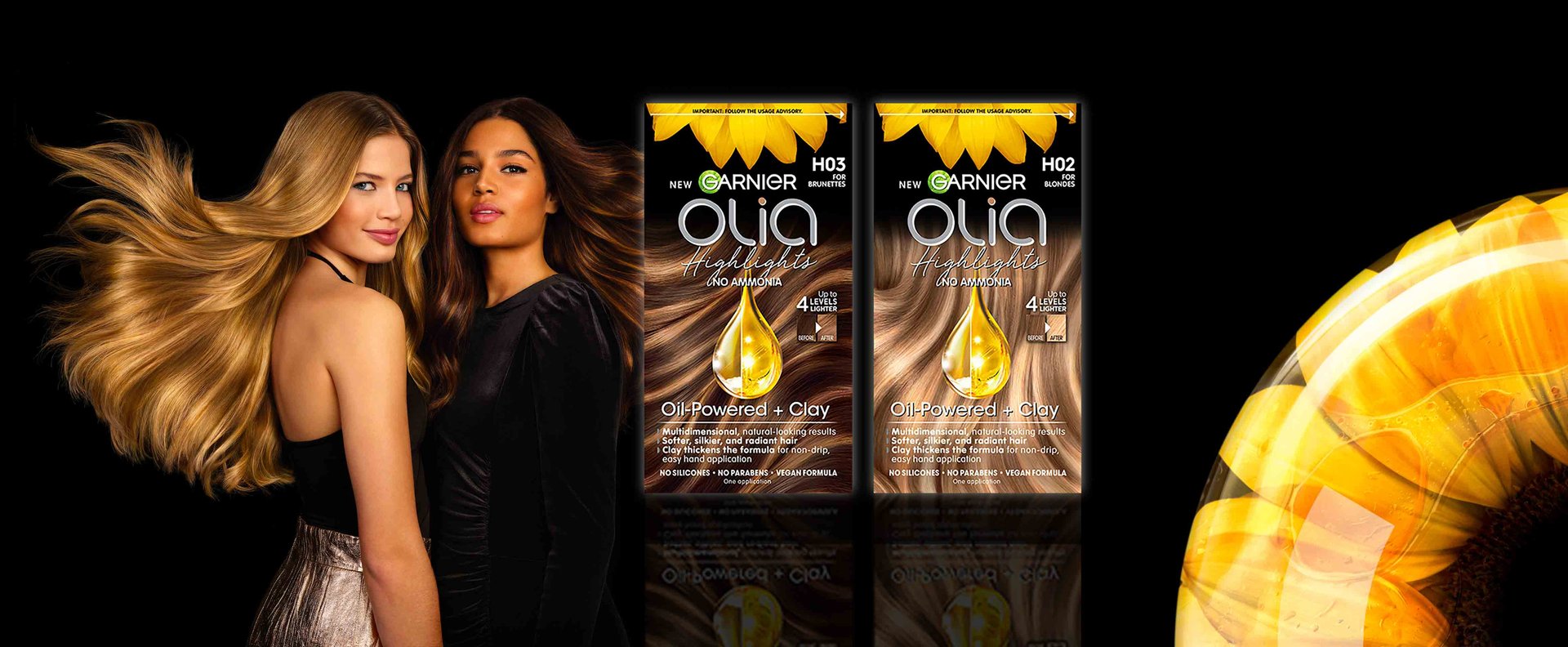 Olia Highlights Ammonia-Free Hair Dye Collection - Garnier