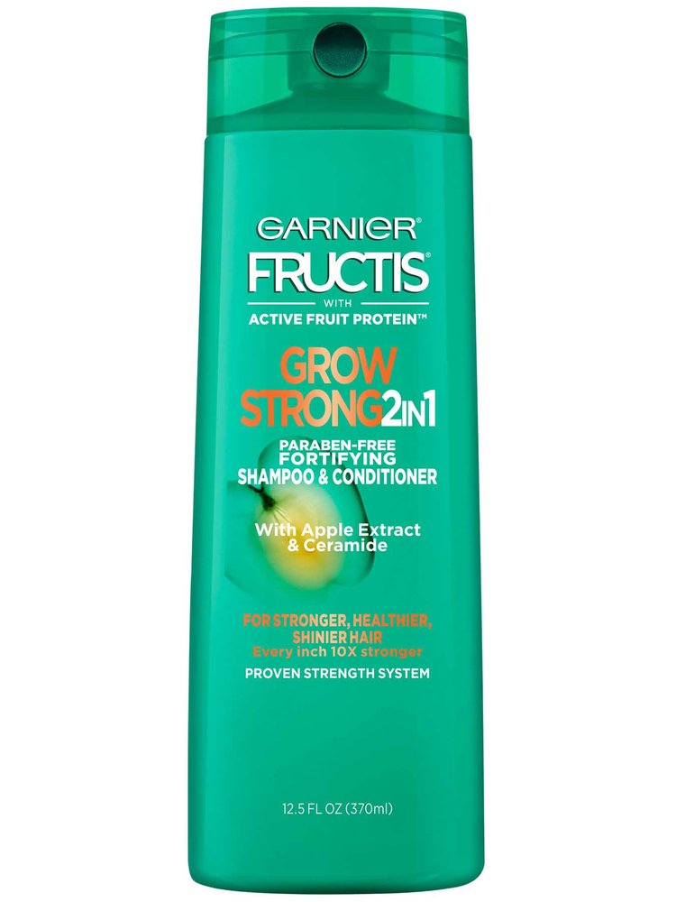 Fortify hair with Grow Strong 2-in-1 Shampoo and Conditioner - Garnier