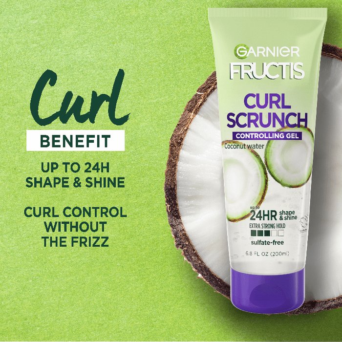 Curl Scrunch Controlling Hair Gel - Curl Definition - Garnier Fructis