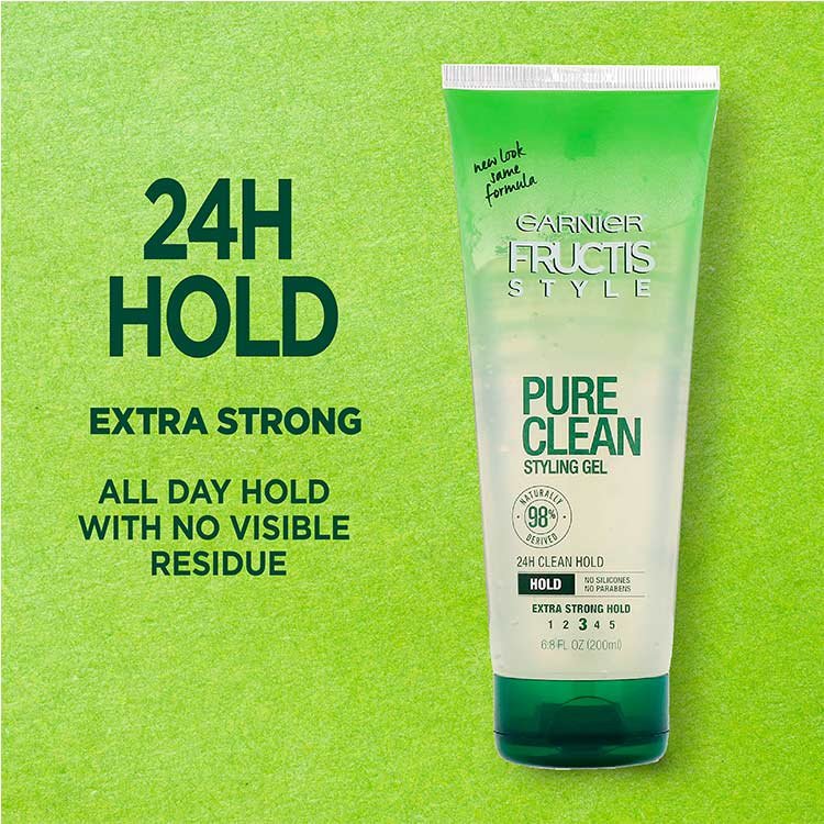 Pure Clean Styling Gel - Strong Hold Hair Gel - Garnier Fructis