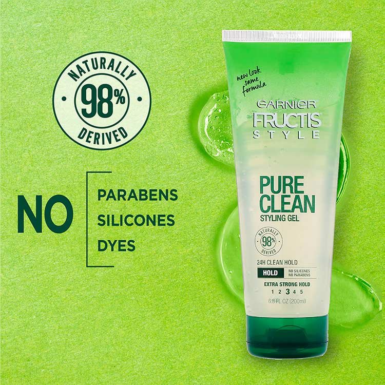 Pure Clean Styling Gel - Strong Hold Hair Gel - Garnier Fructis