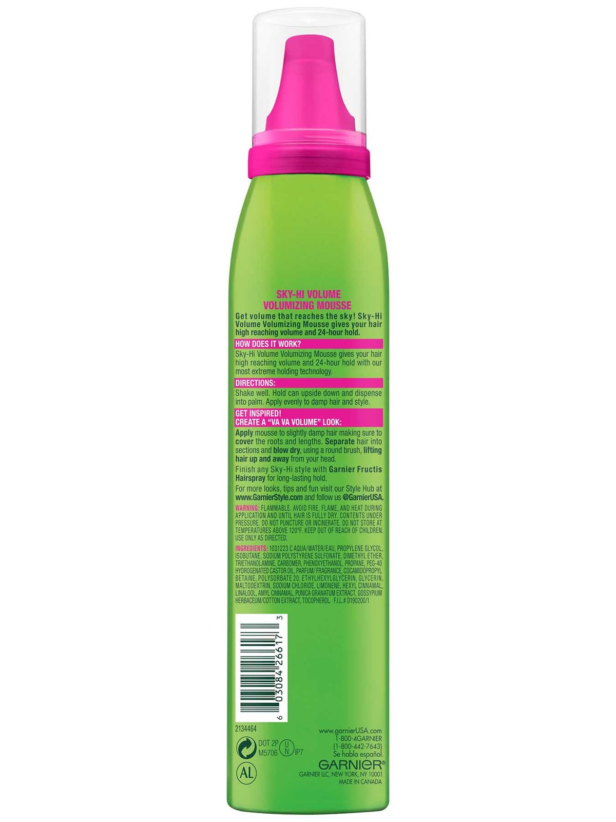 garnier mousse volume