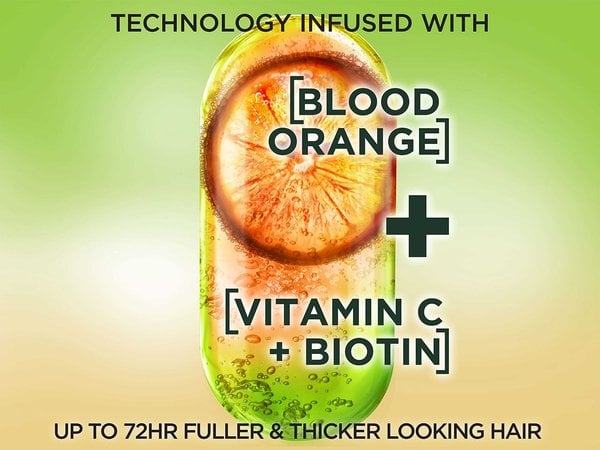 Volume and bounce: Fructis Grow Strong Thickening Shampoo - Garnier