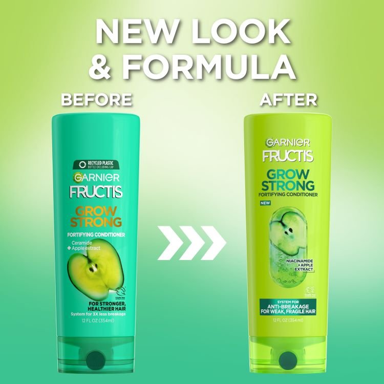 Detangle and style with Fructis Grow Strong Conditioner - Garnier