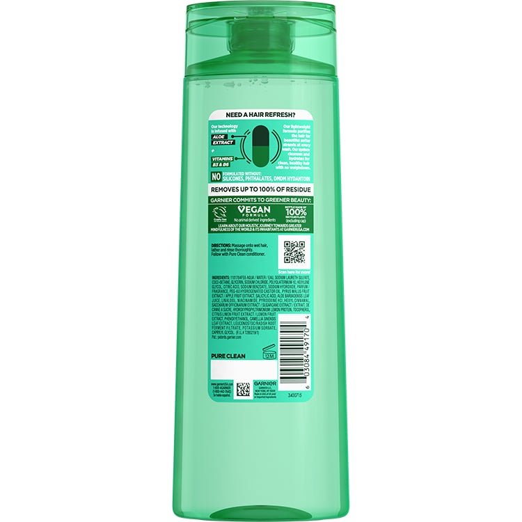 Fructis Silicone-Free Purifying Pure Clean Shampoo - Garnier