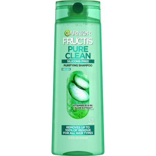 Fructis Pure Clean Shampoo eliminates 100% of residue - Garnier