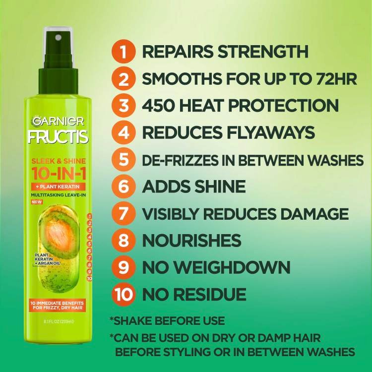 Fructis Sleek & Shine 10-in-1 Leave-In Spray - Garnier