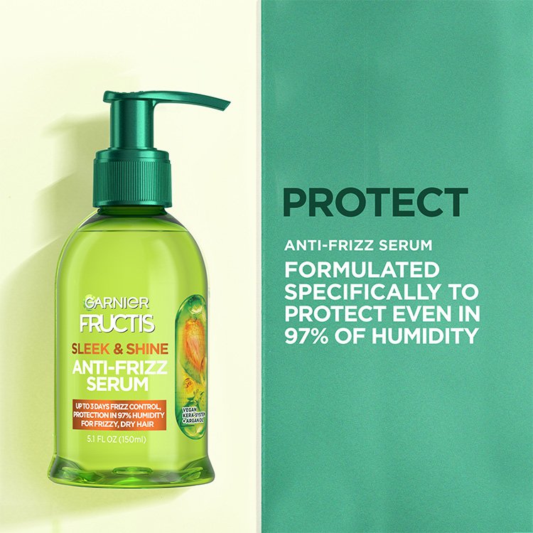 Boost Shine with Sleek & Shine Anti-Frizz Serum - Garnier