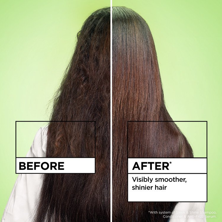 Potencia el brillo con Sleek & Shine Anti-Frizz Serum - Garnier