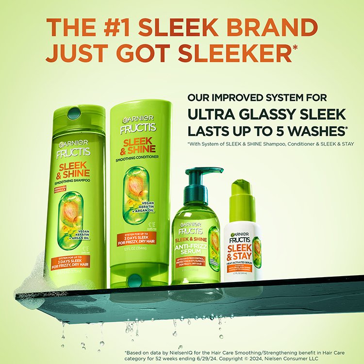 Fructis Sleek & Stay: Ultimate Serum for Frizz-Free Shine | Garnier
