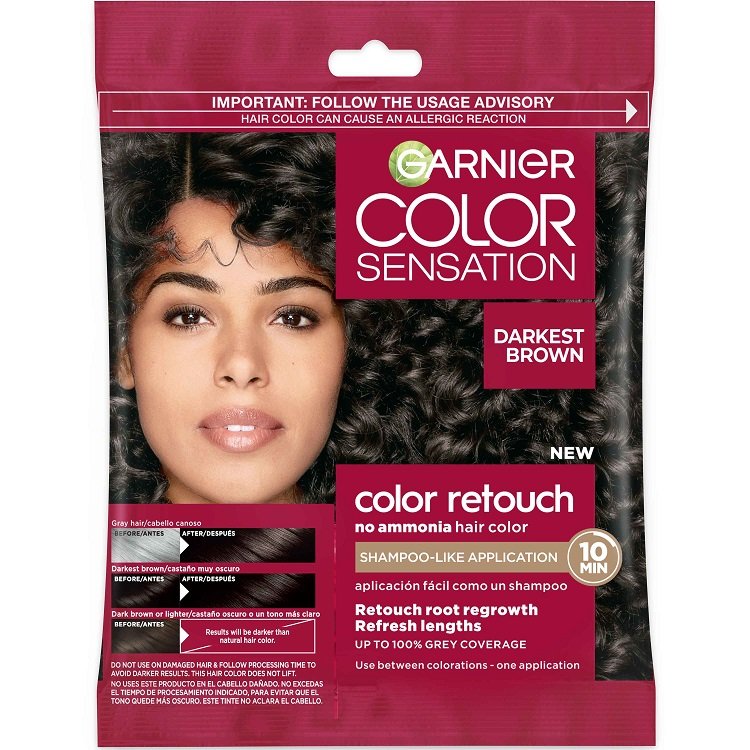 Color Retouch Ammonia-Free Hair Color Darkest Brown - Garnier