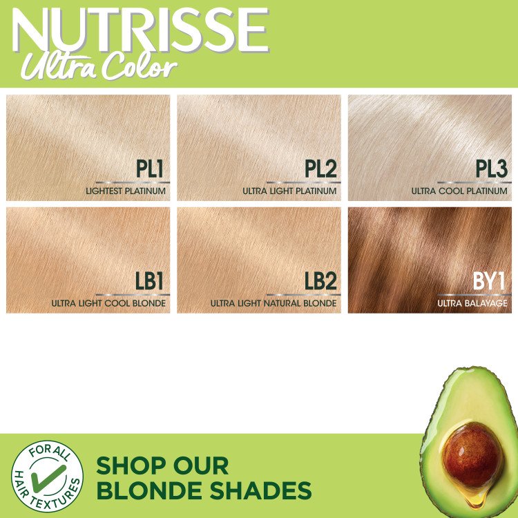 Nutrisse Ultra Color Charcoal Bleach PL3 Ultra Cool Platinum - Garnier