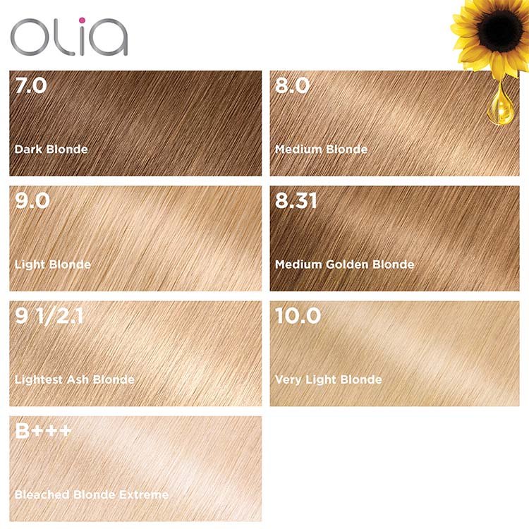 Olia Permanent Hair Color 10.0, Very Light Blonde - Garnier
