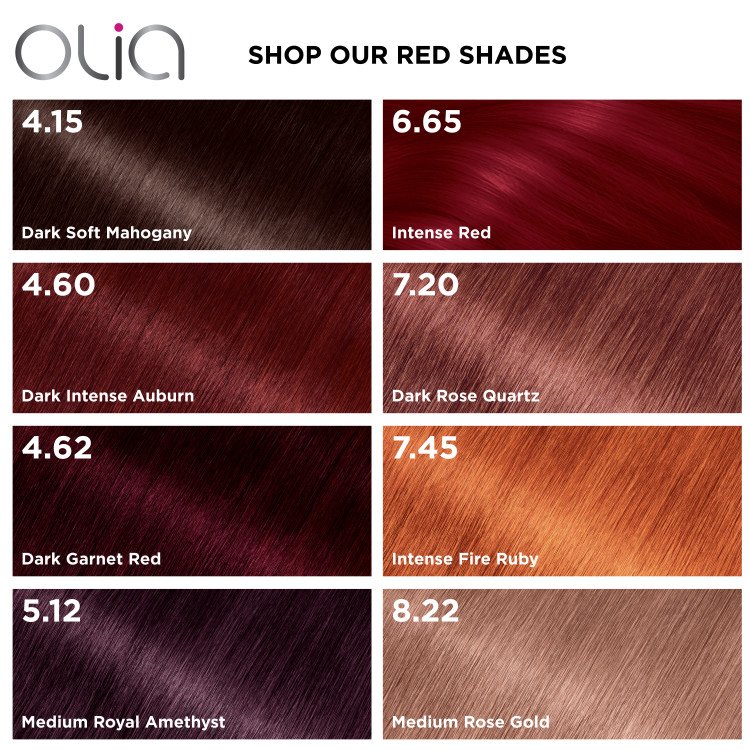 Kit de coloración sin amoníaco Olia 6.65 Intense Red - Garnier