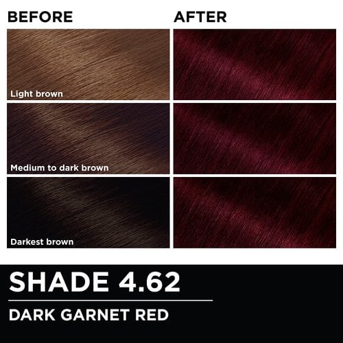 Olia 4.62 Dark Garnet Red Permanent Hair Color - Garnier