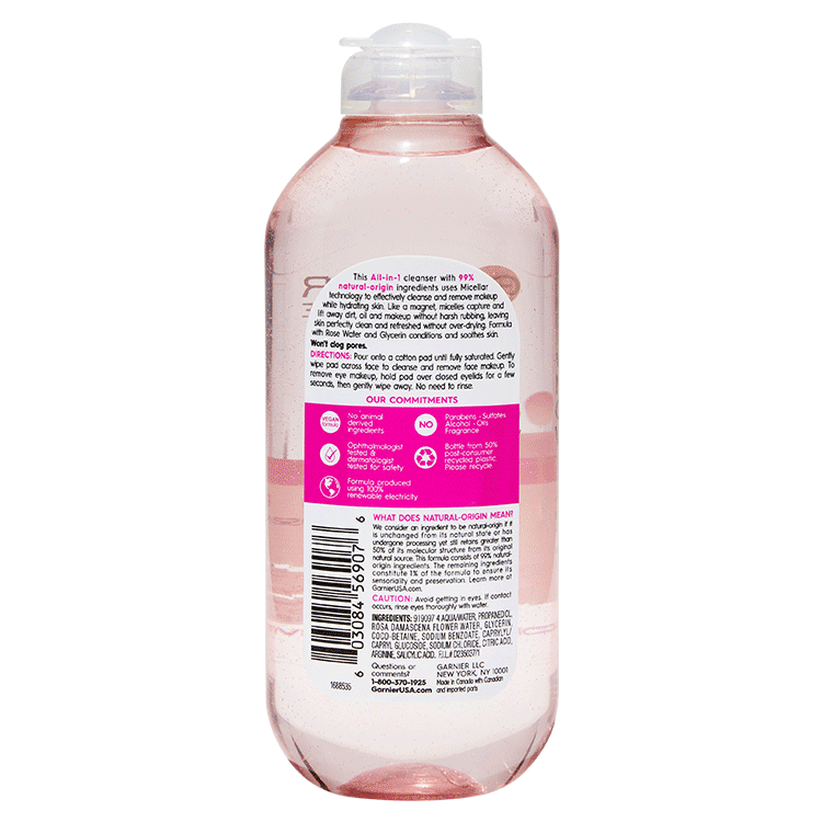 Water Rose Micellar Cleansing Water & Makeup Remover- Garnier SkinActive