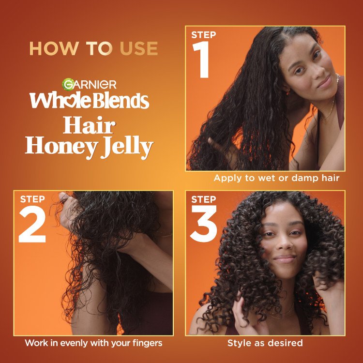 Whole Blends Hair Honey Jelly for Defining Waves and Curls - Garnier